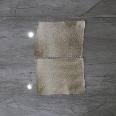 China Fireproof Blanket Heat Treated Fiberglass Cloth Golden For Welding Blanket for sale