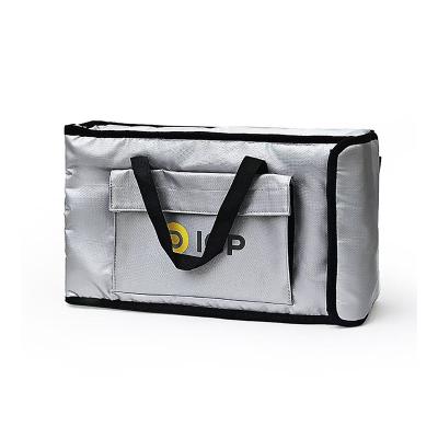 China High Temp 550 °C Portable Lithium Battery Fireproof Bag Silicone Coated Fiberglass for sale