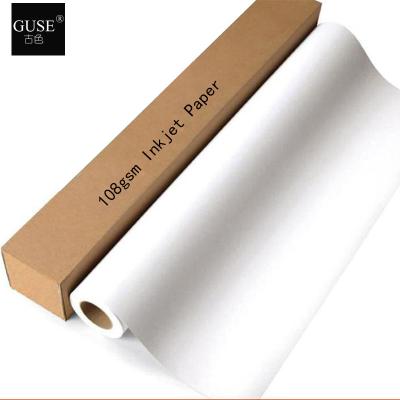 China 108GSM Large Format Matte Coated Paper 0.61 For Inkjet Printers for sale
