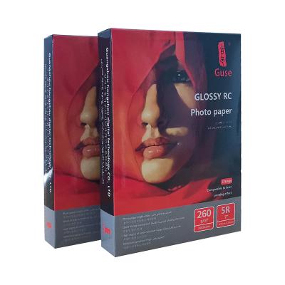 China 5R 260gsm Single Side RC Glossy Photo Paper Instant Dry Environmentally Friendly for sale