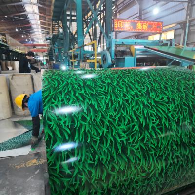 China PPGI Galvanized Color Coated Steel Coil, Small Grass Flower Printed Pattern for sale