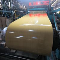 China Printed Color Coated Steel Coil / Wood Grain Pattern Galvanized Steel Sheet Coil for sale
