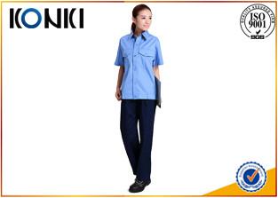 China Comfortable Material Custom Work  Uniform Shirts With Short Sleeve for sale