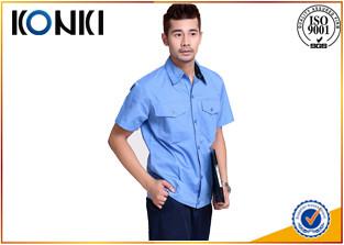 China Comfortable Material Custom Work  Uniform Shirts With Short Sleeve for sale