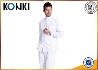 China Plain Color Mens Medical Scrubs Uniforms Embroidery With Long Sleeve for sale