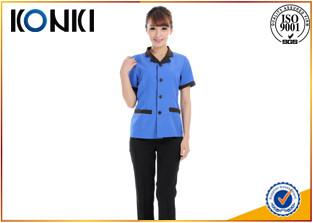 China Summer Stylish Hotel Restaurant Staff Uniforms Short Sleeve With Any Size for sale