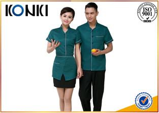 China Custom Color Restaurant Staff Uniforms For Waitresses Side Open for sale