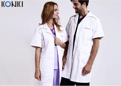 China Custom Medical Scrubs Uniforms , White Doctor Lab Coat For Man / Women for sale
