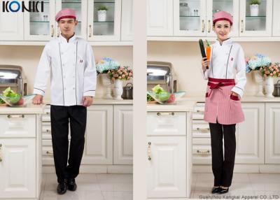 China Long Sleeves White Personalized Chef Coat  Whites Chefs Clothing for sale