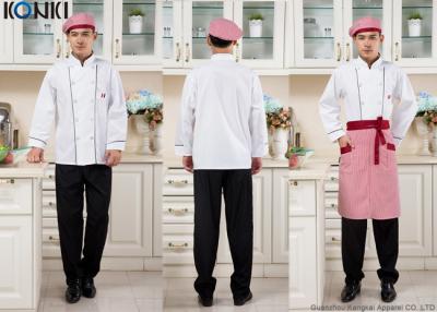China Long Sleeves White Personalized Chef Coat  Whites Chefs Clothing for sale