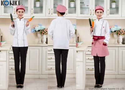 China Long Sleeves White Personalized Chef Coat  Whites Chefs Clothing for sale