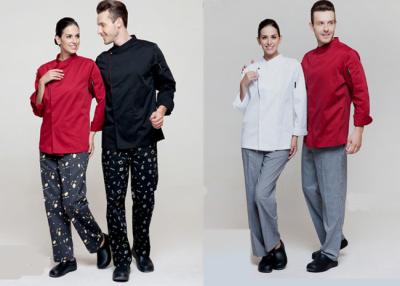 China Long Sleeve Western Style Hotel Chef Uniform / White Chef Coat for sale