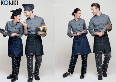 China Personalized Chef Cook Uniform Clothes , Slim Fit Double Breasted Suit for sale