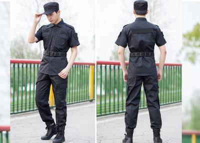 China Cool Security Guard Uniform , Black Short Sleeve Security Uniform Shirts for sale