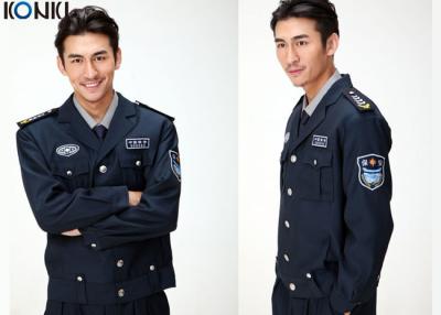 China Black Two Pockets Security Officer Jackets For Security Guards for sale
