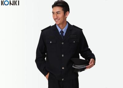 China Black Two Pockets Security Officer Jackets For Security Guards for sale