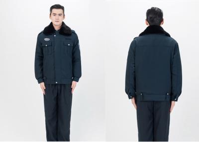China Fur Collar Jacket Security Guard Uniform Winter With Two Pockets for sale