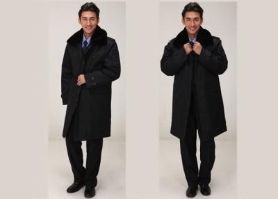 China Winter Security Guard Uniform Coat / Wind Resistant Coat With Two Pieces Set for sale