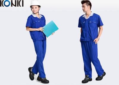 China Blue Wear Work Trousers Custom Comfortable Work Uniform For Electrician / Worker for sale