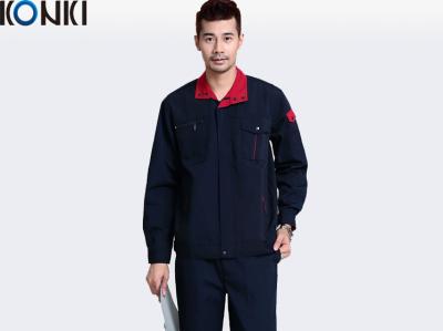 China Contrast Color Industrial / Factory Workwear Sets 100% Cotton Mens Workwear for sale