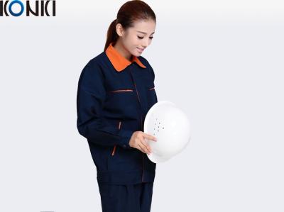 China Orange Collar Cool Work Uniforms / Workwear Uniform Hi Vis Safety For Engineers for sale