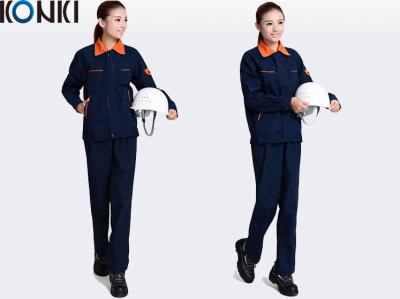 China Orange Collar Cool Work Uniforms / Workwear Uniform Hi Vis Safety For Engineers for sale