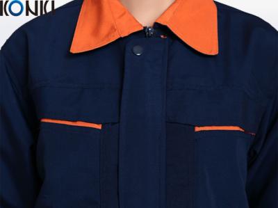 China Orange Collar Cool Work Uniforms / Workwear Uniform Hi Vis Safety For Engineers for sale