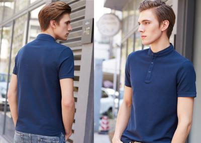 China Men'S Navy Color Personalized Polo Shirts Stand Collar Fashion T - Shirt for sale