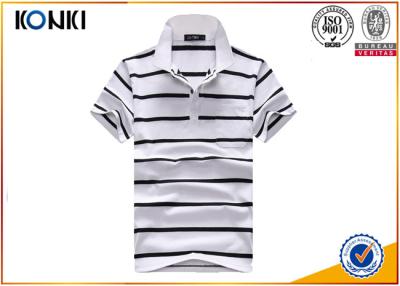China Fashion Style Custom Polo Shirt Classic Mens 100% Cotton Yarn Dyed Stripe for sale