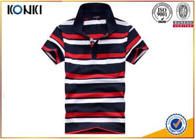 China Fashion Style Custom Polo Shirt Classic Mens 100% Cotton Yarn Dyed Stripe for sale