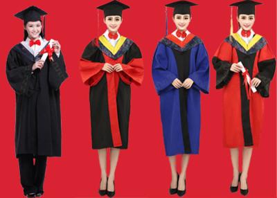 China wholesale graduation gowns and mortar board black gowns from China clothing factory for sale