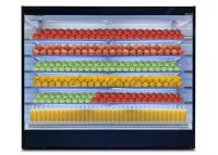 China Remote System Right Angle Commercial Open Front Multi Deck Display Chiller for sale