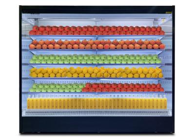 China Remote System Right Angle Commercial Open Front Multi Deck Display Chiller for sale