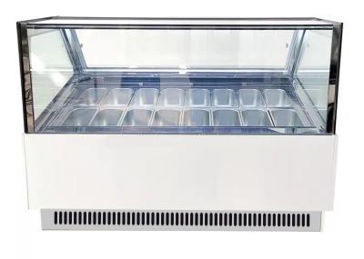 China Adjustable Temperature Ice Cream Display Freezer Showcase for sale