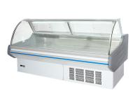 China Curved Glass Cooked Food Freezer Deli Display Fridge / Cooler Length Optional for sale