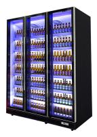 China Commercial Beverage Display Refrigerator with Custom LED Lighting, Self-Closing Door, and Danfoss/Embraco Compressor for sale