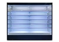 China 1000L Commercial Open Chiller Vegetable Refrigeration Equipment Right Angle Black for sale