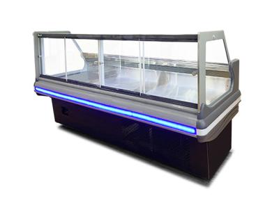China Custom Deli Display Refrigerator Big Window Glass Meat Display Fridges for sale