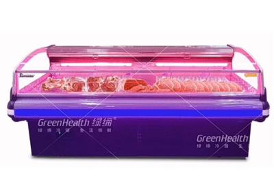 China Butchery Equipment Fresh Meat Display Refrigerator Butcher Shop Seafood Fish Display Freezer for sale