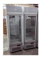 China Commercial Glass Door Freezer with 5-Layer Adjustable Shelves Tempered Glass Door and Fan-Cooled System for sale