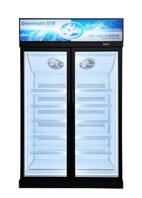 China Air Cooling Glass Door Freezer / Ice Cream Refrigerator With RoHS Black for sale