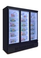 China Bottom Mount Automatic Defrost Glass Door Freezer PVC Door Frame for sale