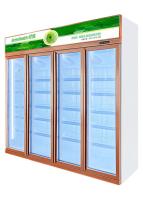 China R290 Commercial Beverage Cooler Auto Defrost Drinks Display Refrigerator Champagne for sale