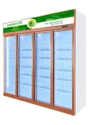 China R290 Commercial Beverage Cooler Auto Defrost Drinks Display Refrigerator Champagne for sale