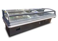 China Custom Commercial Meat Display Freezer With Removable Glass Cover R404a for sale