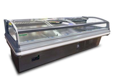 China Custom Commercial Meat Display Freezer With Removable Glass Cover R404a for sale