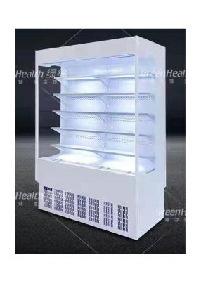 China Vertical Open Front Shop Drinks Display Chiller Multideck For Restaurant for sale