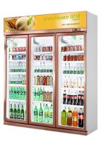 China 3 Glass Doors OEM Beverage Display Cooler / Cold Drink Refrigerator for sale