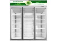 China Custom Auto Defog Commercial Refrigeration Hypermarket Juices Display Chiller for sale