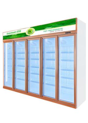 China Frost Free Refrigerator Commercial Energy Drink Fridge Glass Door for sale